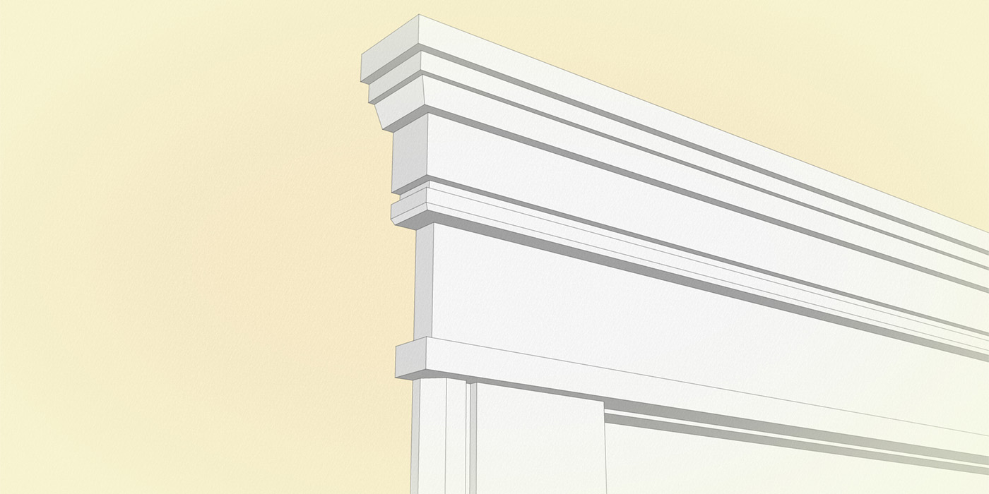 KB161 Capped Casing - Modern Craftsman Header - Kuiken Brothers