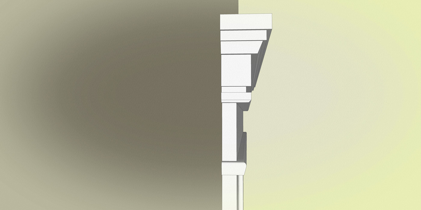 KB161 Capped Casing - Modern Craftsman Header - Kuiken Brothers