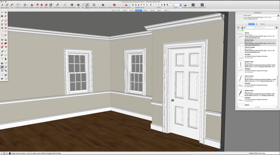 Kuiken Brothers Classical Moulding Profiles Available for SketchUp ...