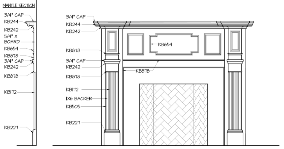 How to Build a Federal Style Mantel with Stock Moulding Profiles from ...
