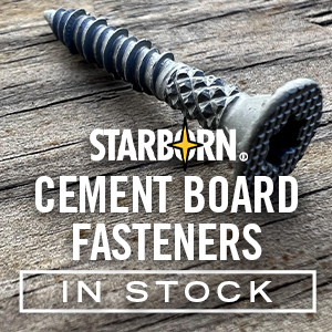 Starborn Industries CMNTFAST Cement Board Fasteners Now Available at ...